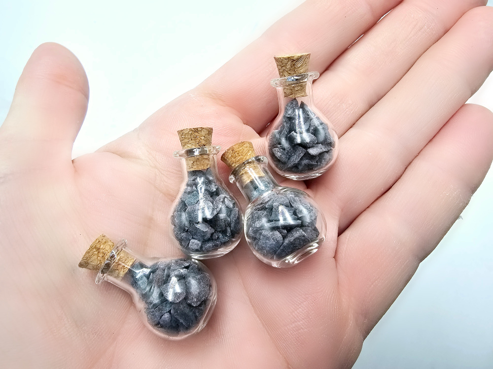 Mini Bottle Of Blue Sandstone Chips - Hello Indigo Halo