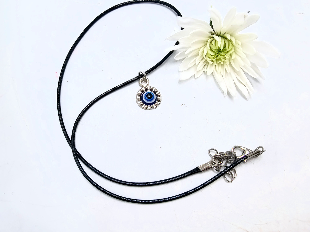 Evil Eye Necklace Mini Flower - Hello Indigo Halo