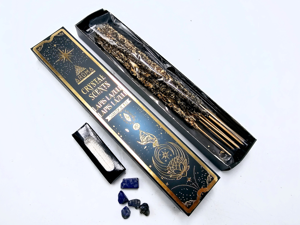 Aroma Crystal Scents (Lapis Lazuli Smudge Kit) - Hello Indigo Halo