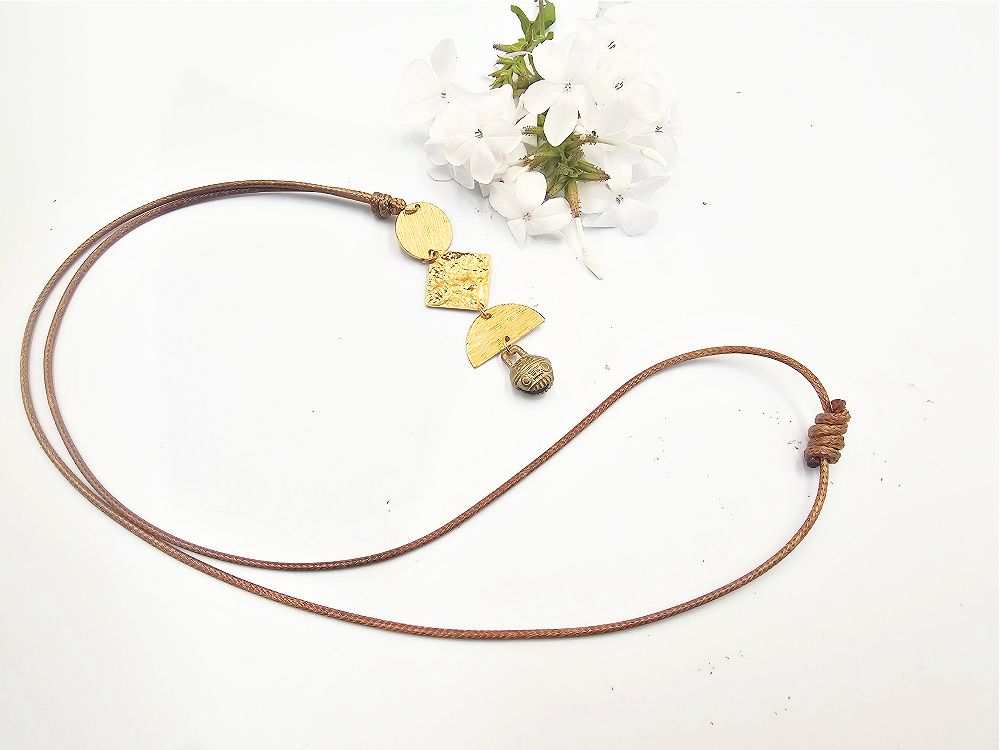 Geometric Crystal Necklace Mooncall Bell - Hello Indigo Halo